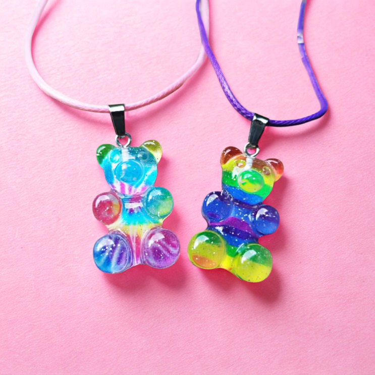 Colliers Grands Oursons Haribo Kawaii | Arc-en-Ciel et Tie-Dye ...